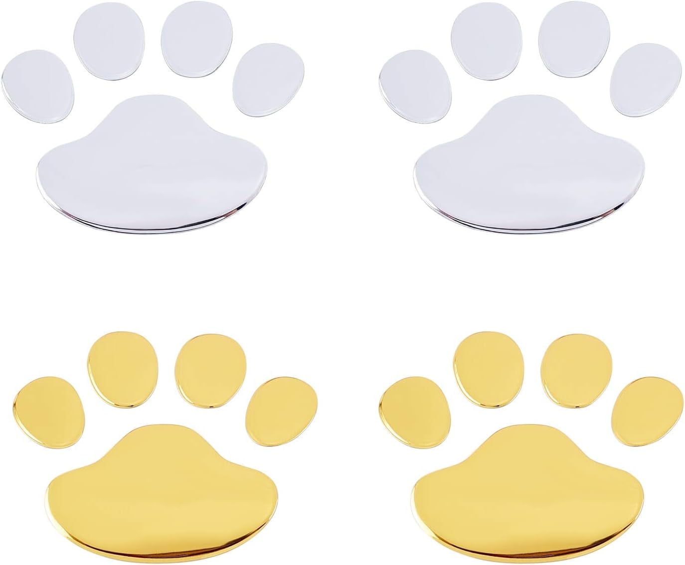 10pcs PVC Dog Paw Car Stickers 2 Colors Paw Print Car Decal Dog ...