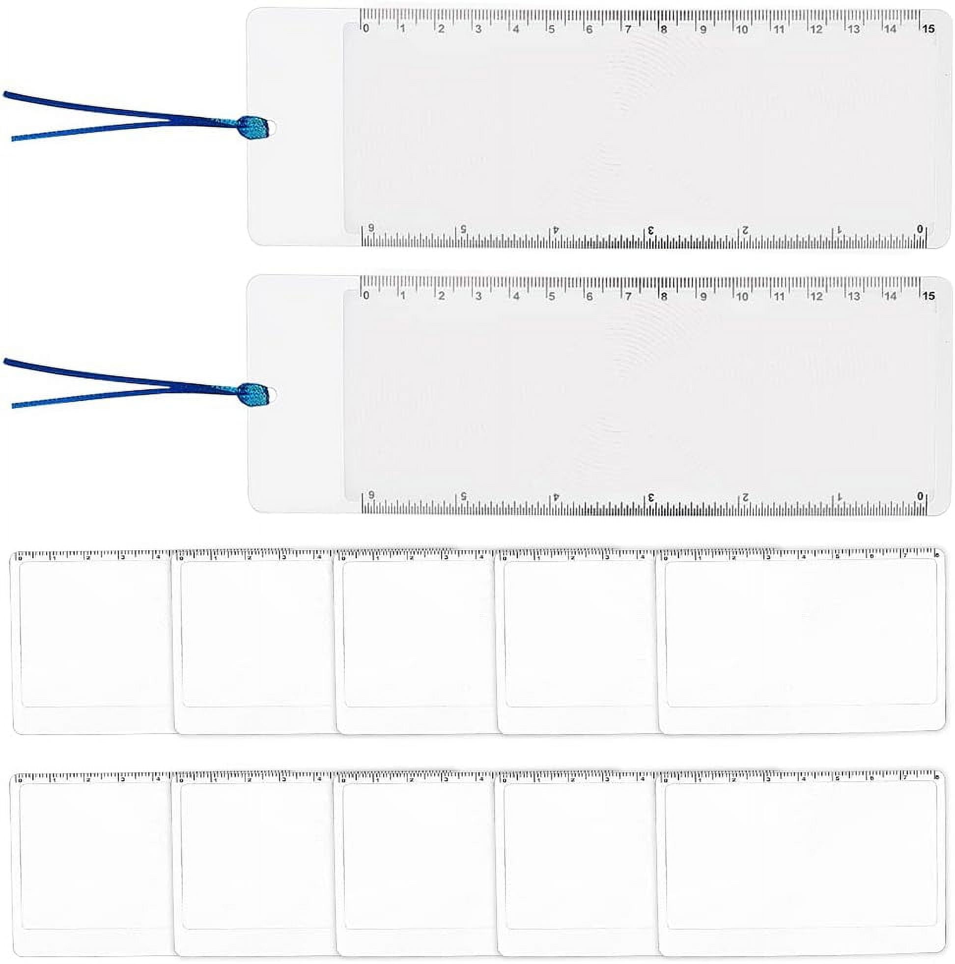 10pcs PVC Plasic Portable Credit Card Size Magnifying Lenses with 2pcs ...