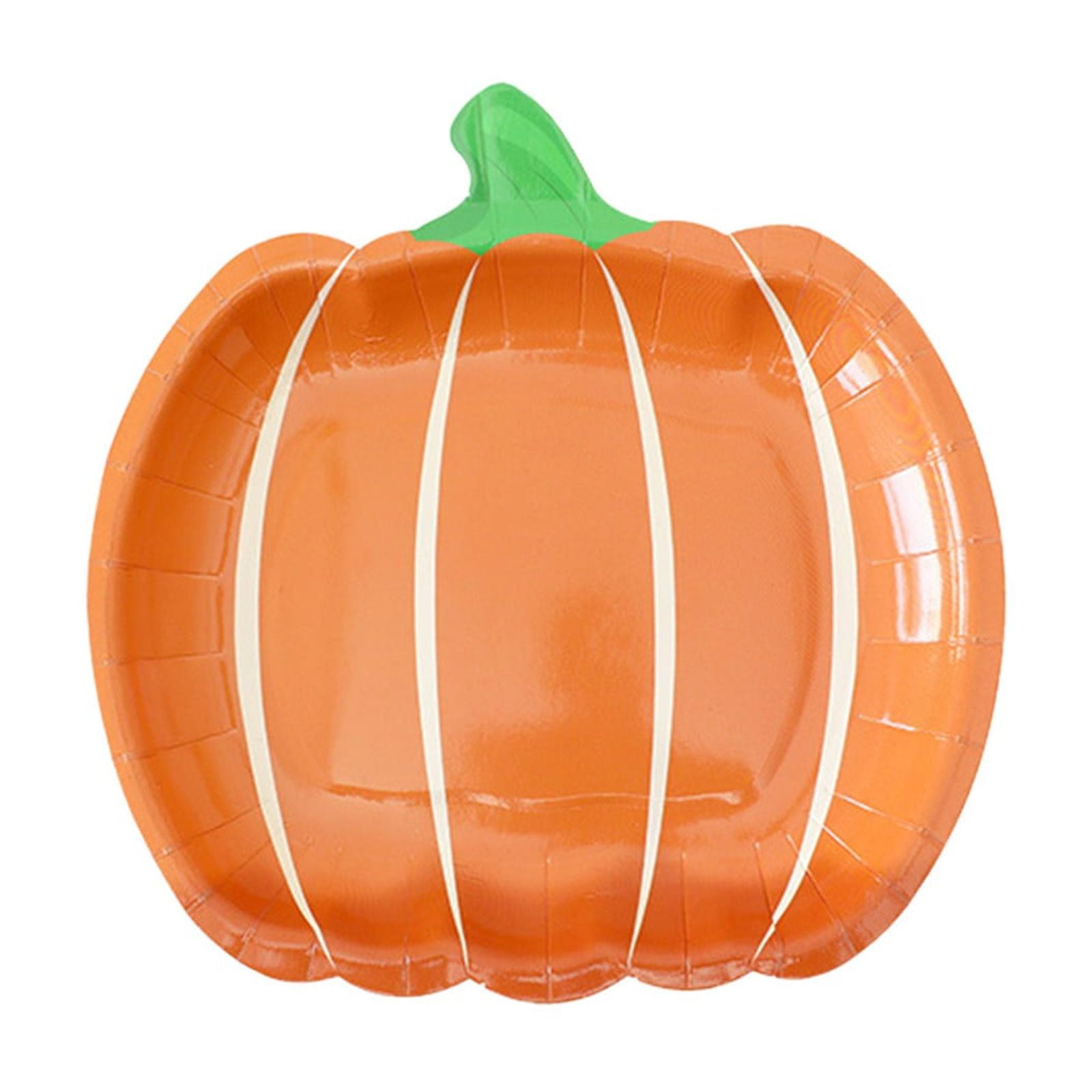 10pcs Paper Pumpkin Plates, 7 Inch Pumpkin Party Dinner Plates ...