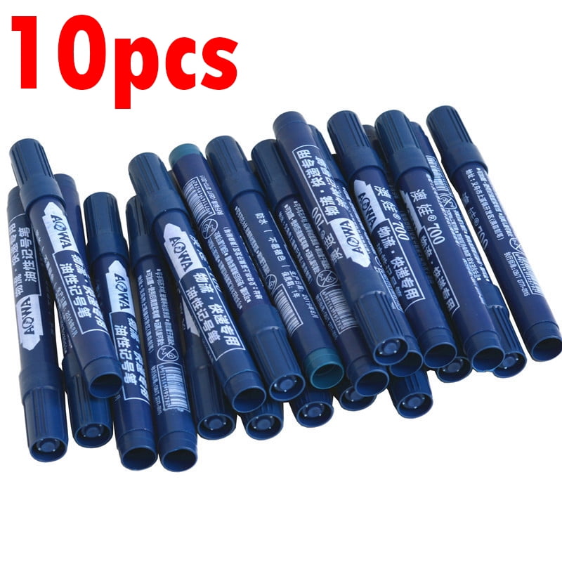 10pcs Permanent Paint Marker Pen Oily Waterproof Black Pen for Tyre ...