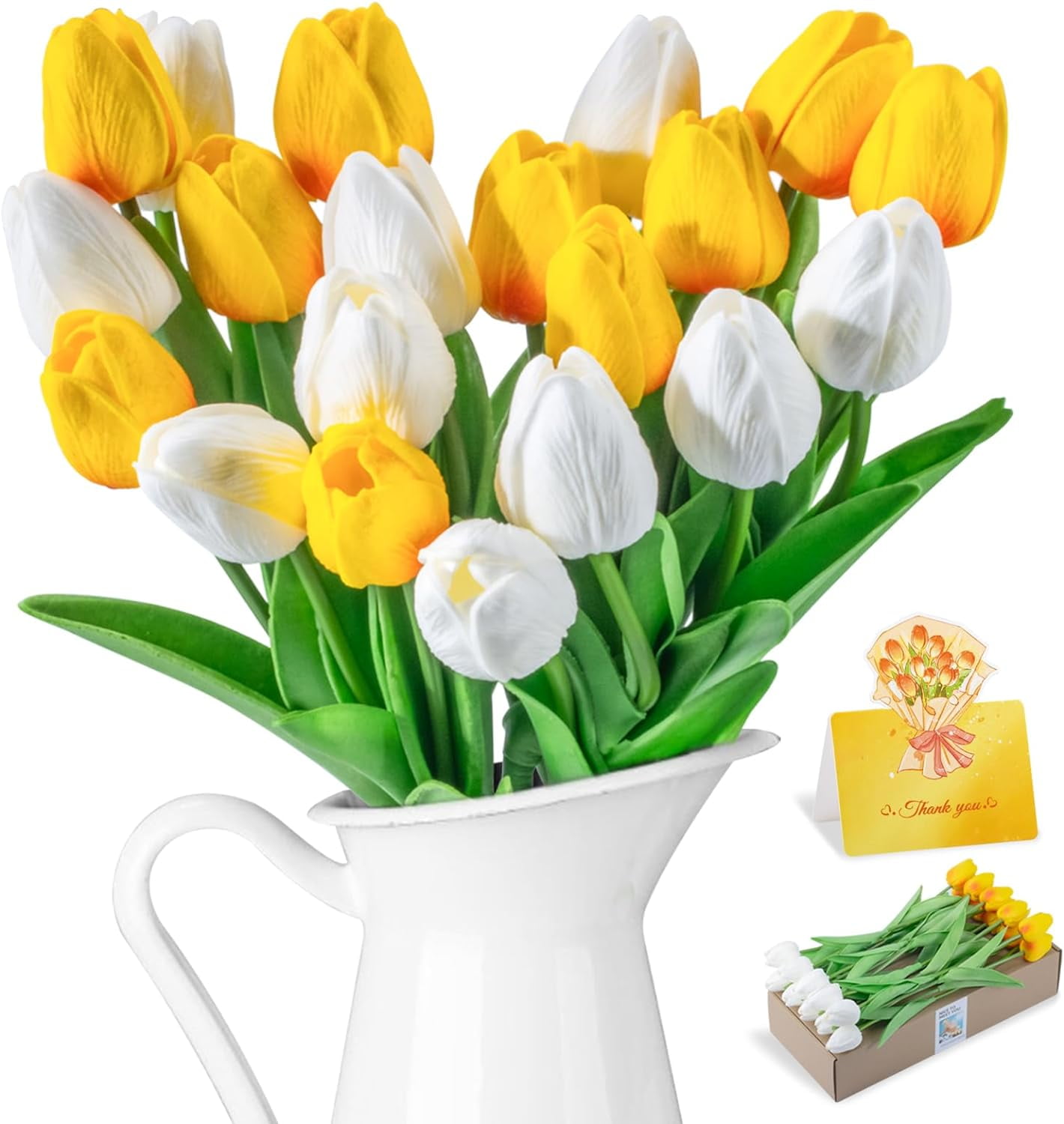 10pcs Pink Tulips Artificial Flowers, Fake Tulips for Mother's Day ...