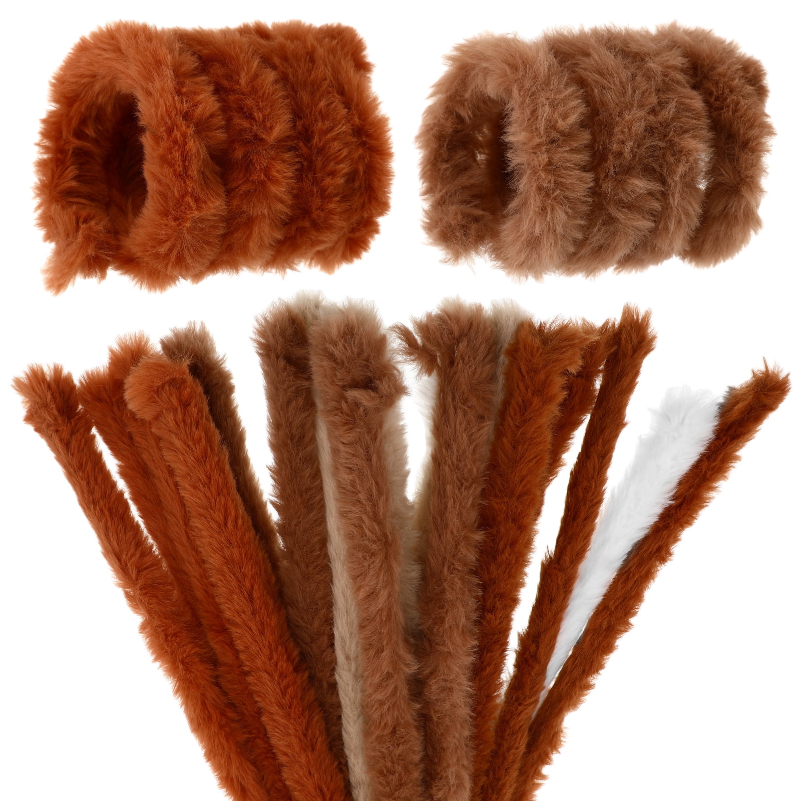WHAMVOX 10pcs Bendable Chenille Pipe Cleaners Craft Fuzzy Sticks ...