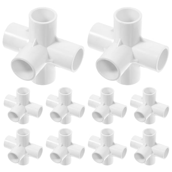 10pcs Pipe Fitting 5-Way PVC Pipe Joint Tent Connector Greenhouse Pipe ...