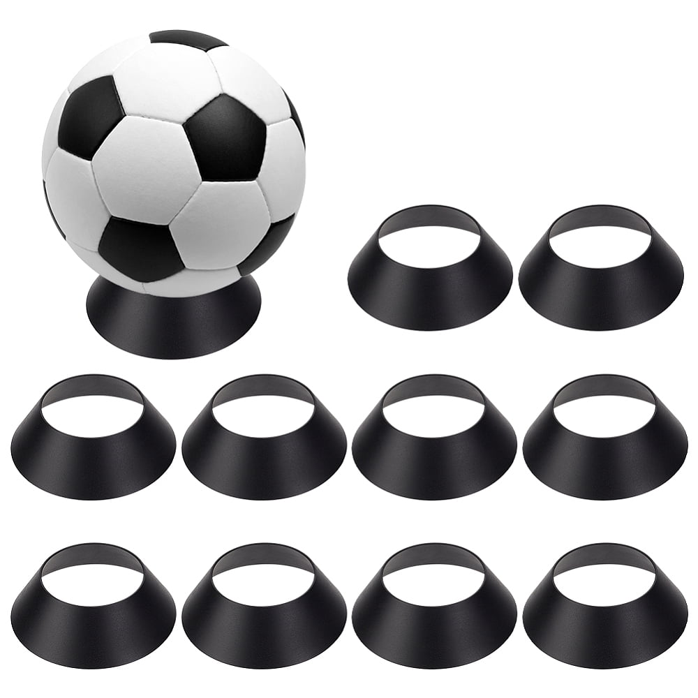 10pcs Plastic Basketball Display Stands Round Black 10.3x3.2cm Inner ...