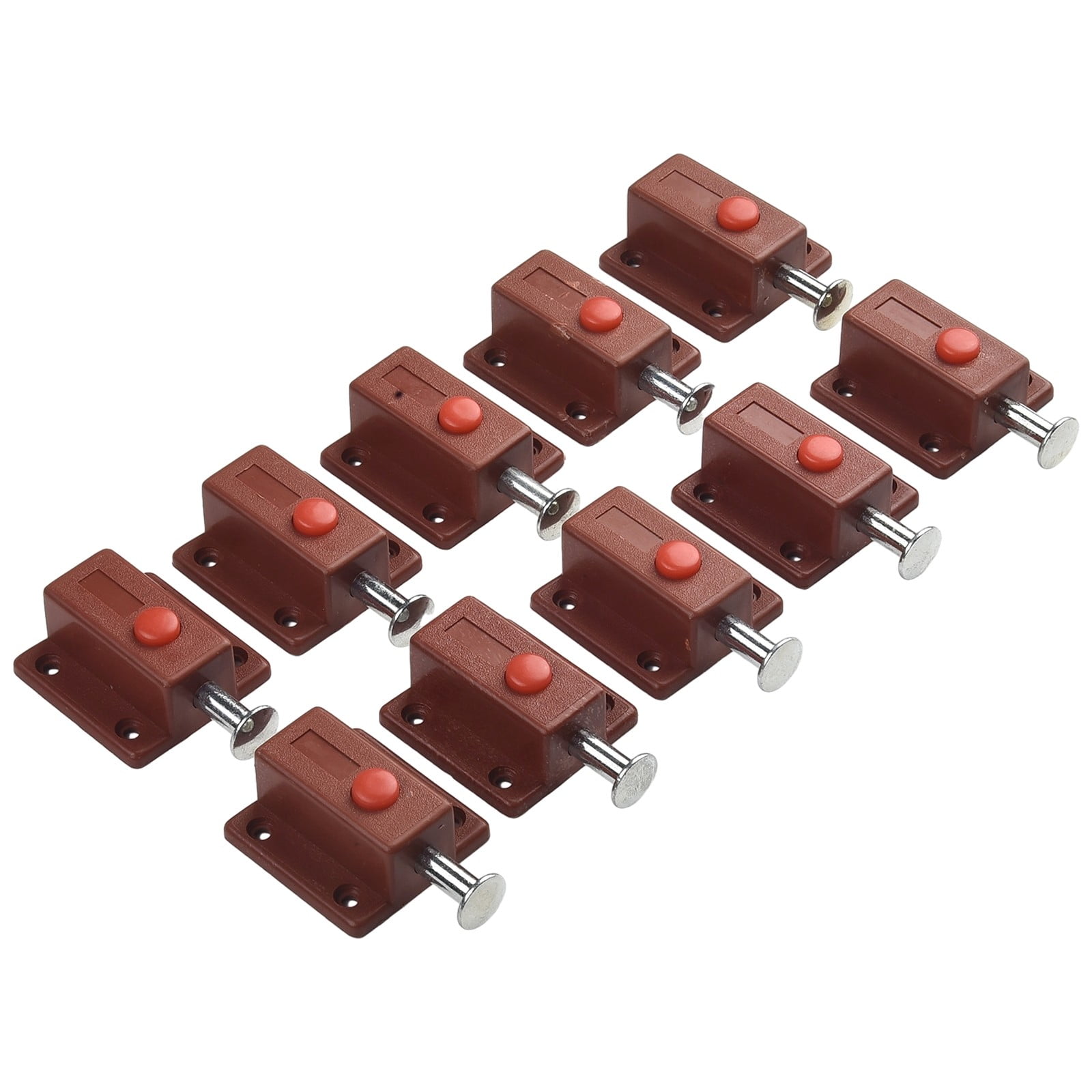10pcs Plastic Cabinet Push Button Spring Load Automatic Door Bolt ...