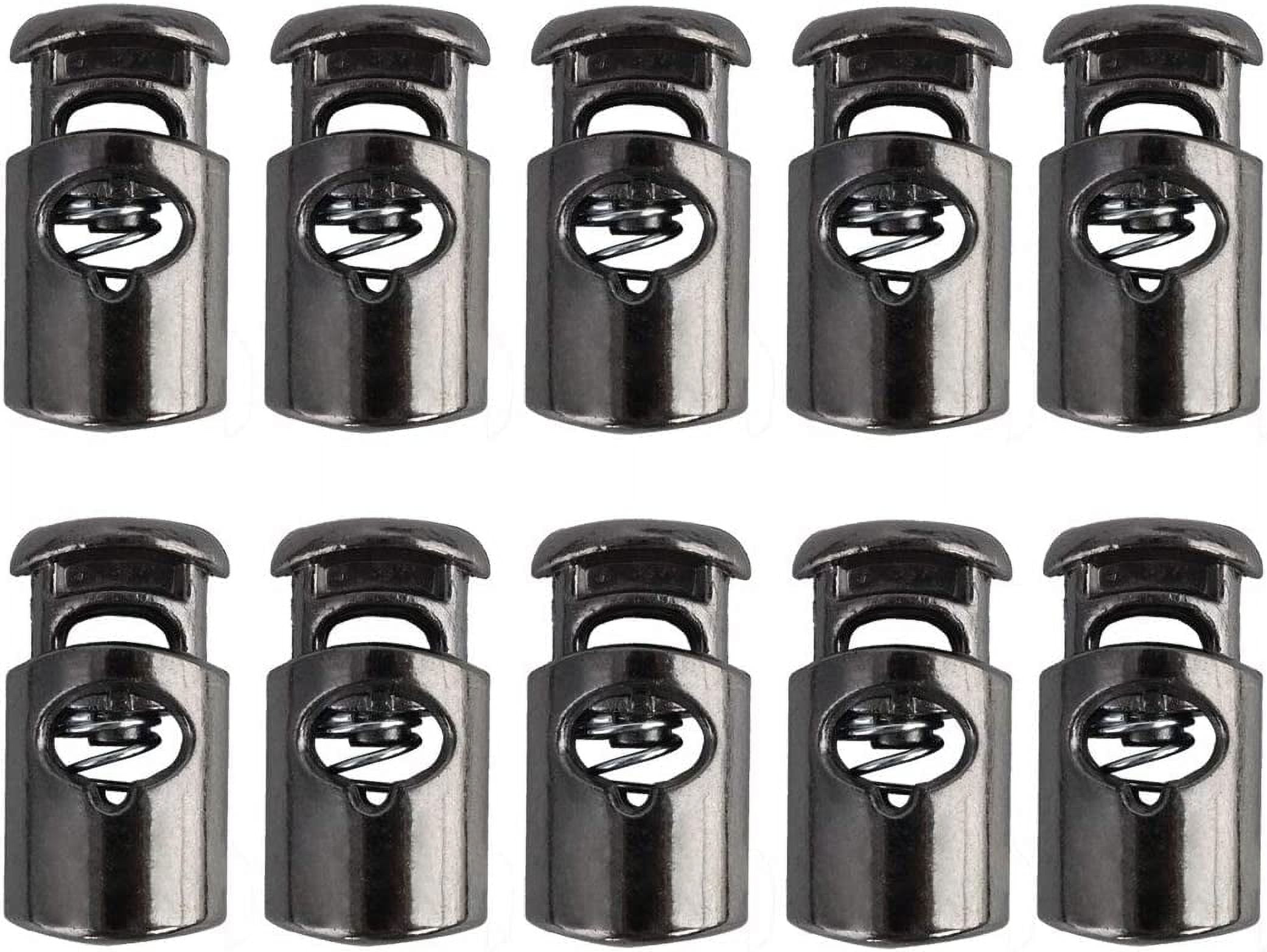 10pcs Plastic Cord Locks Stopper End Spring Stop Single Hole Toggle ...