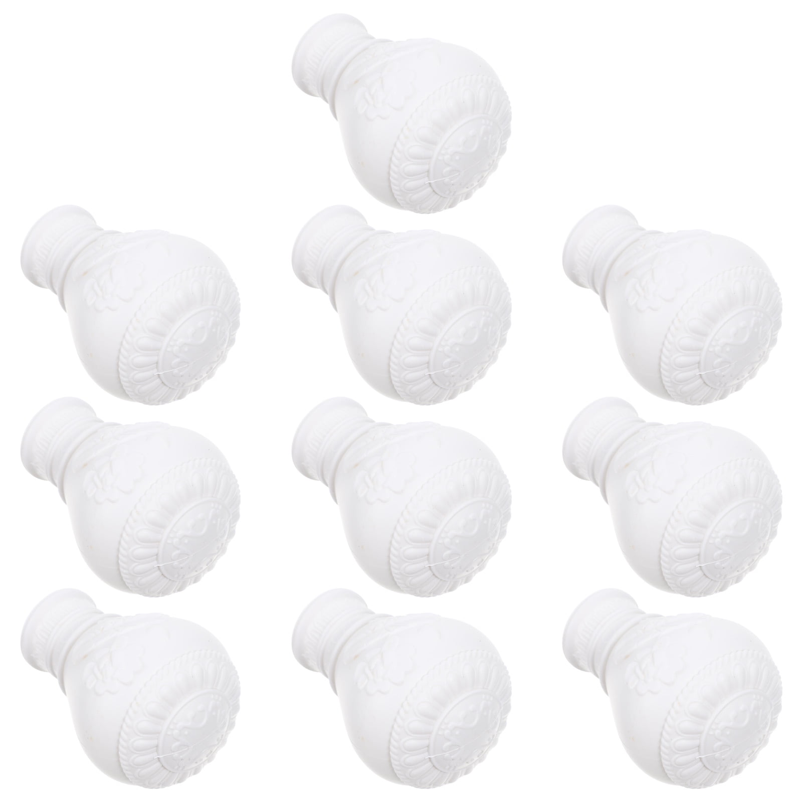 10pcs Plastic Curtain Ball Rod Ends Window Curtain Rod Decorative ...