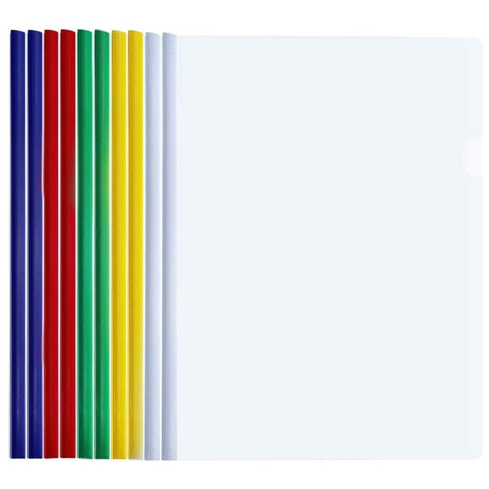 10pcs Plastic Document Folders Sliding Bar Clips File Folders for Home ...