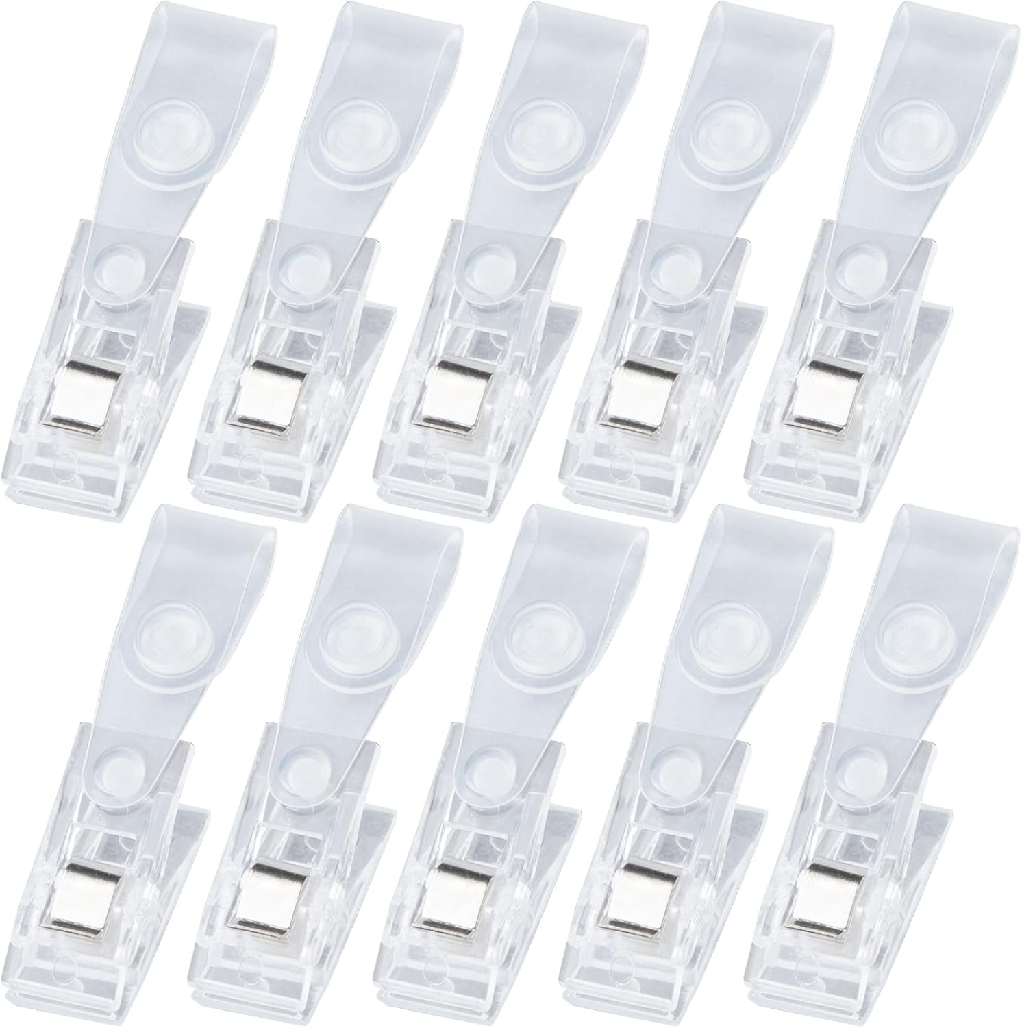 10pcs Plastic Garden Flag Clips Anti-Wind Flag Stoppers Small Clear ...