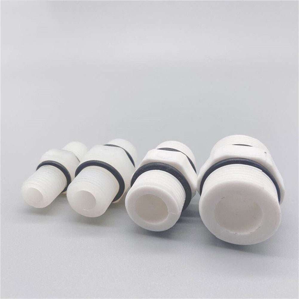 10pcs Plastic Nylon 1/4" 3/8" 1/2" 3/4" BSP Male Thread Equal Hex ...