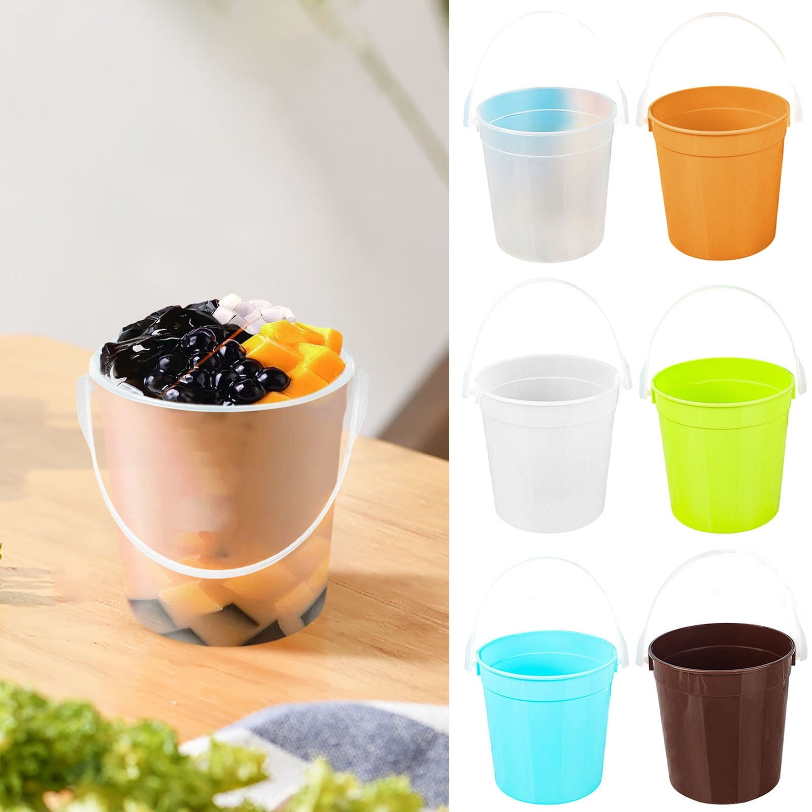 10pcs Rum Buckets for Drinks, 32oz Rum Buckets with Handles, Snowflake ...