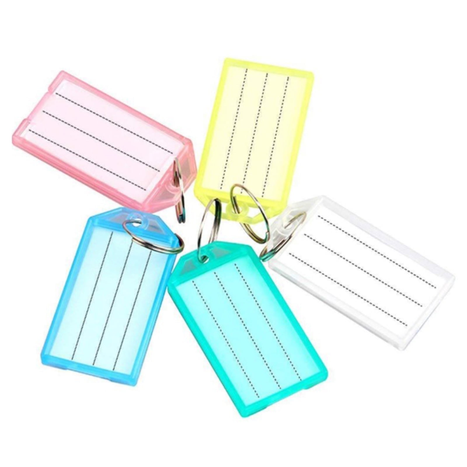 10pcs Plastic Transparent Clamshell Key Tag Classification Label ...
