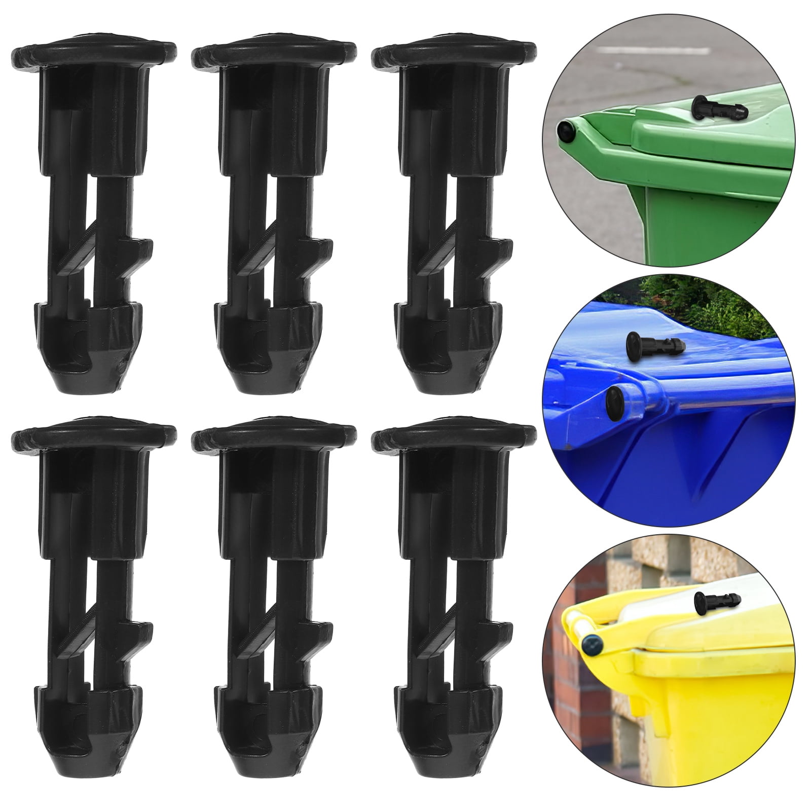 PENIKOKO 10Pcs Plastic Trash Can Lid Latches Outdoor Bin Lid Buckles ...