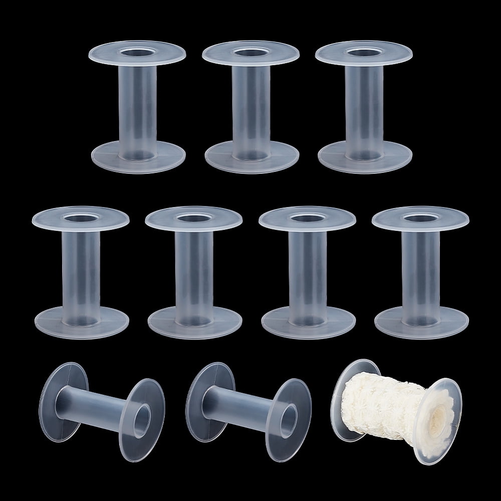 10pcs Plastic Wire Spools 2.7 inch Wire Weaving Bobbins Empty Thread ...