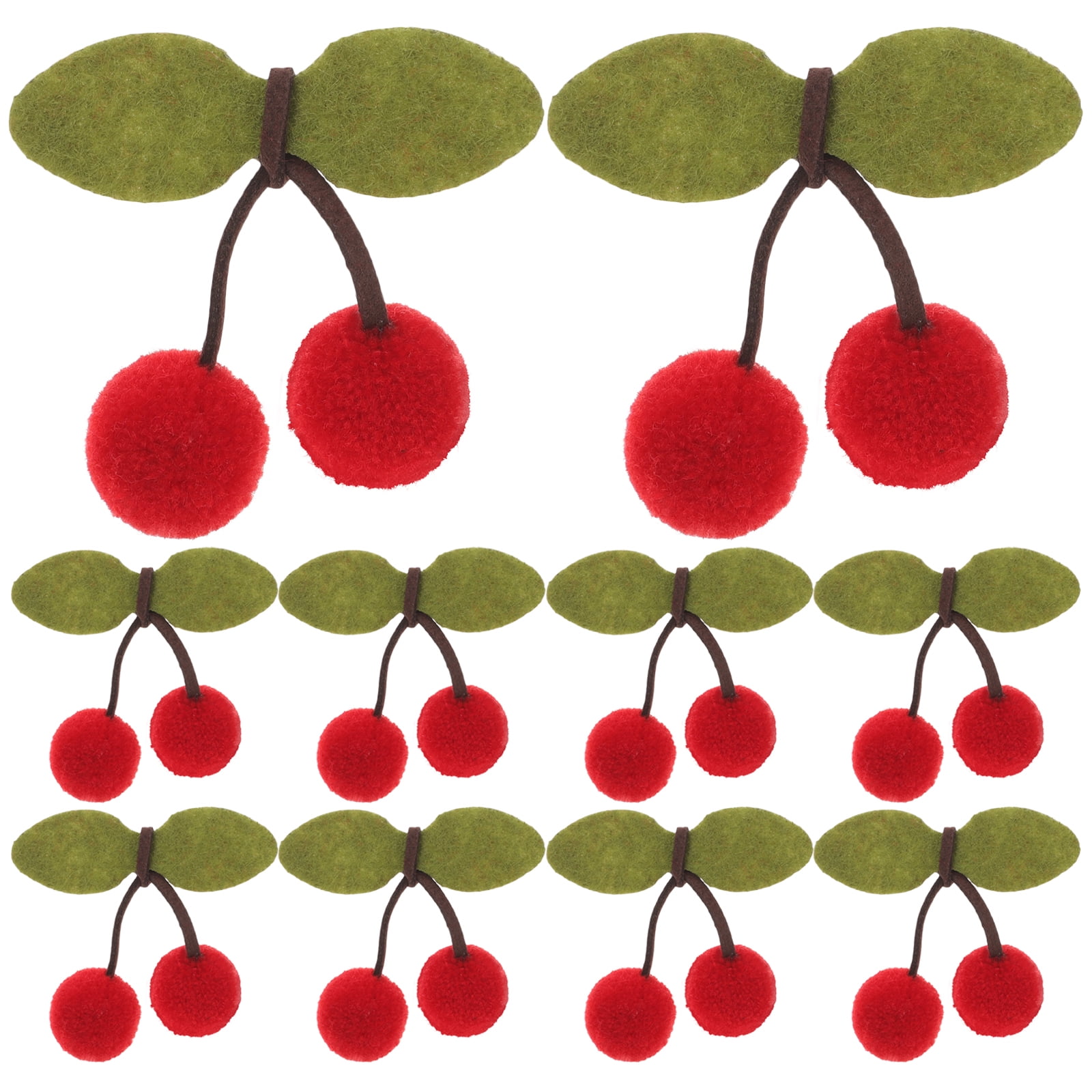 10pcs Soft Handmade Cherry Balls for Craft Accessories Hairbands ...