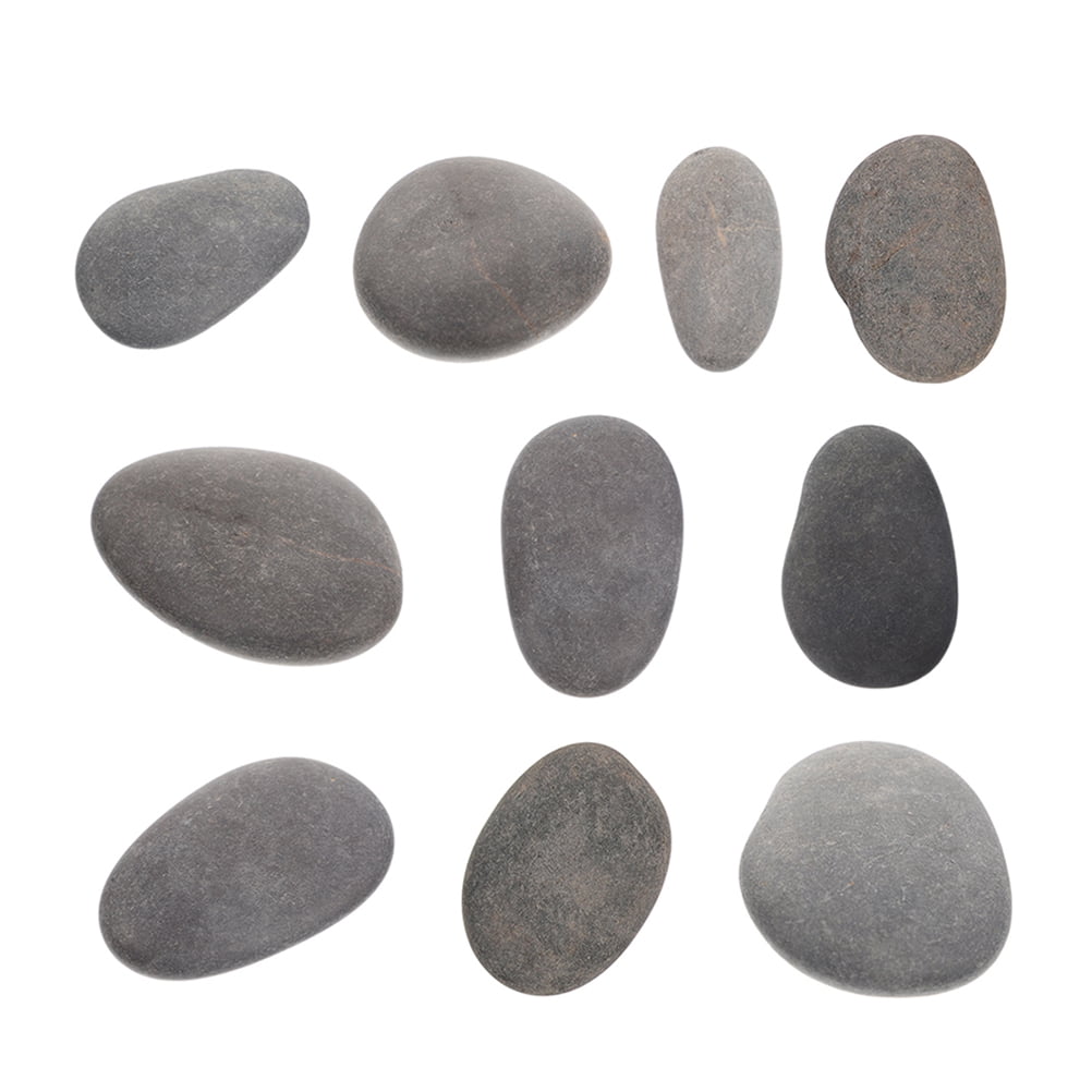 10pcs Polished River Rocks Natural Smooth Rocks for Kids' Art Painting ...