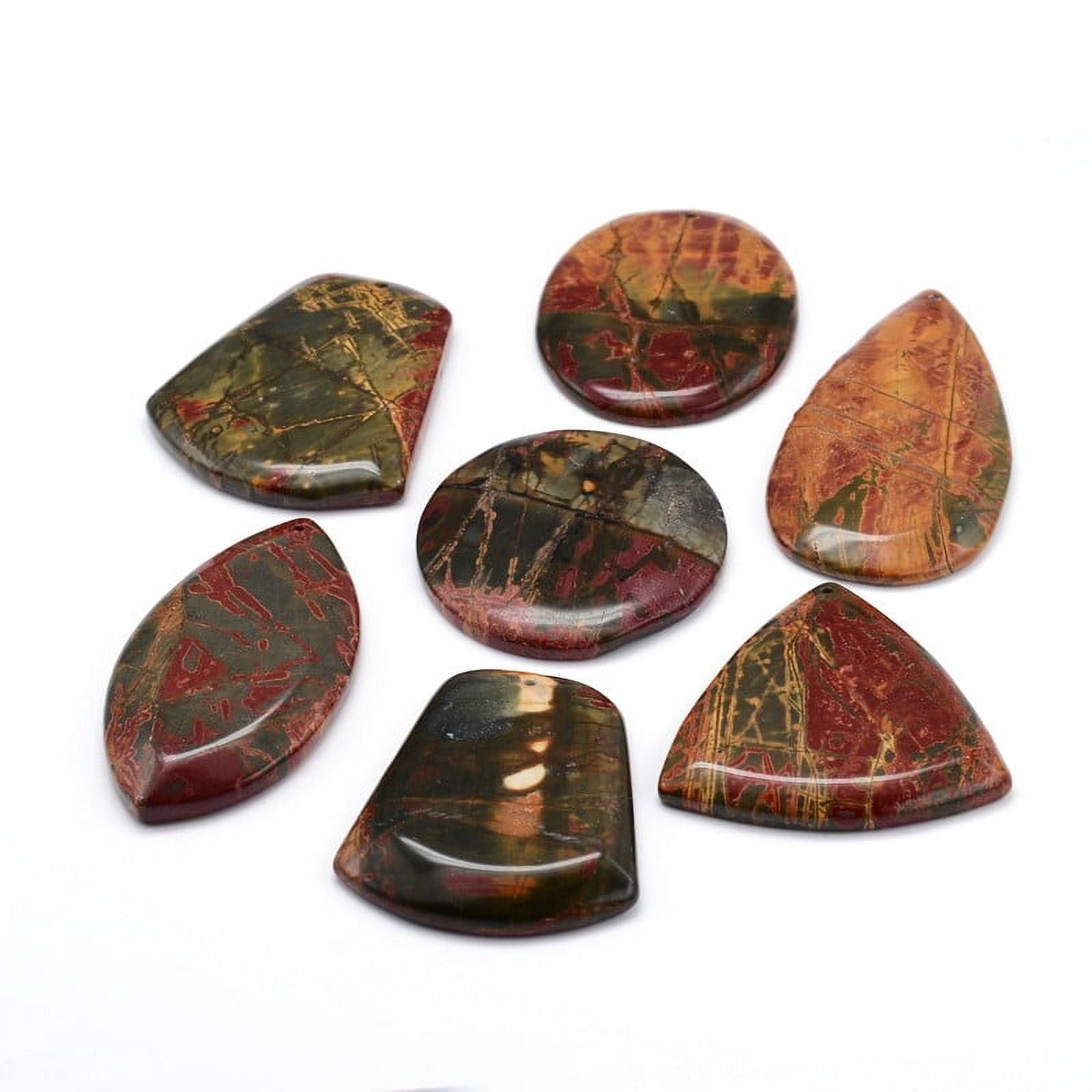 10pcs Polychrome Jasper/Picasso Stone/Picasso Jasper Pendants Mixed ...
