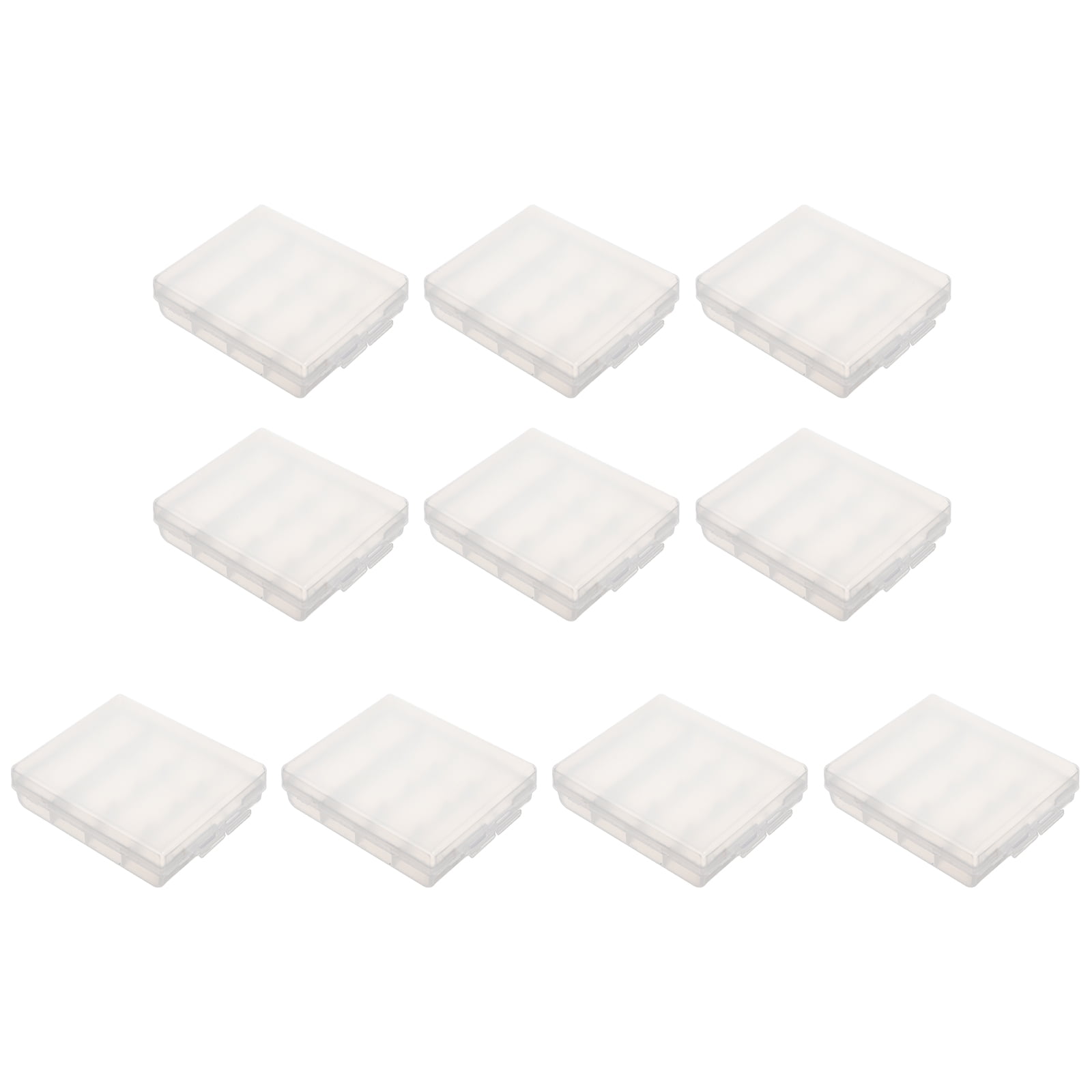 10pcs Portable Plastic Battery Case Clear Carry Case Holder AA/AAA ...