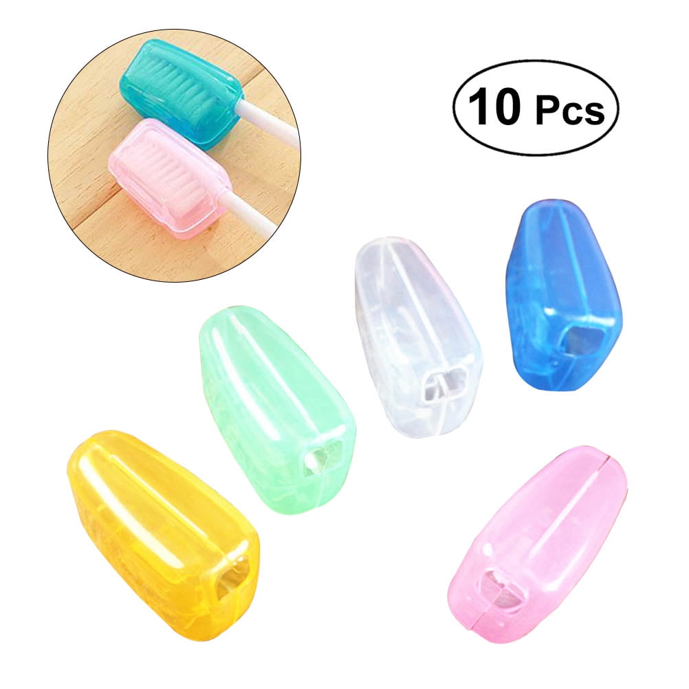 10-Pcs Anti-Bacterial Toothbrush Head Protector, Portable Cover Caps ...