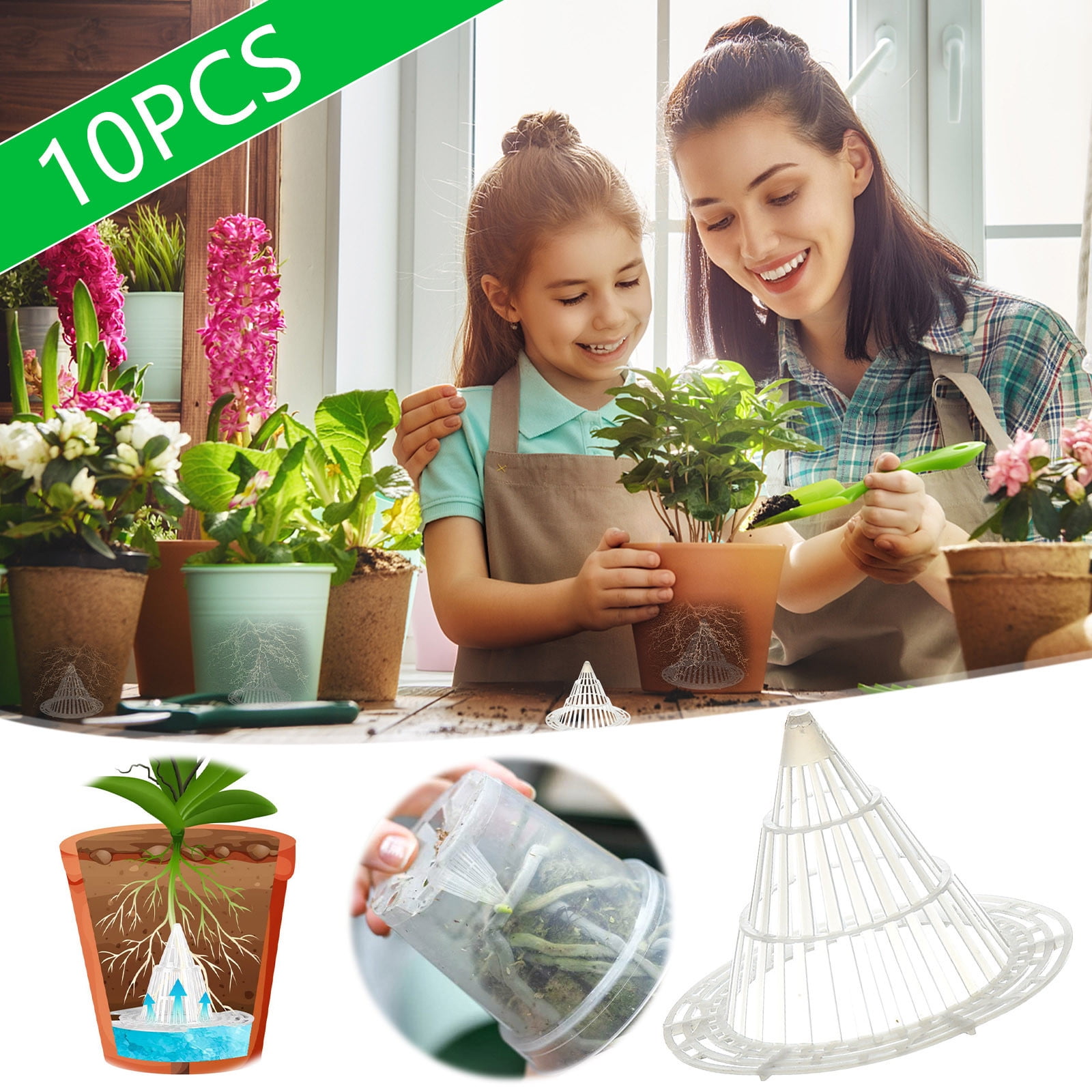 10pcs Pot Drain Gasket, 2.17"*1.85" Flowerpot Bottom Hole Mesh Pad, Pot ...