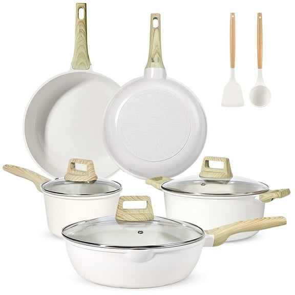 Gotham Steel 15 Pc Ceramic Pots and Pans Set Non Stick, Kitchen ...