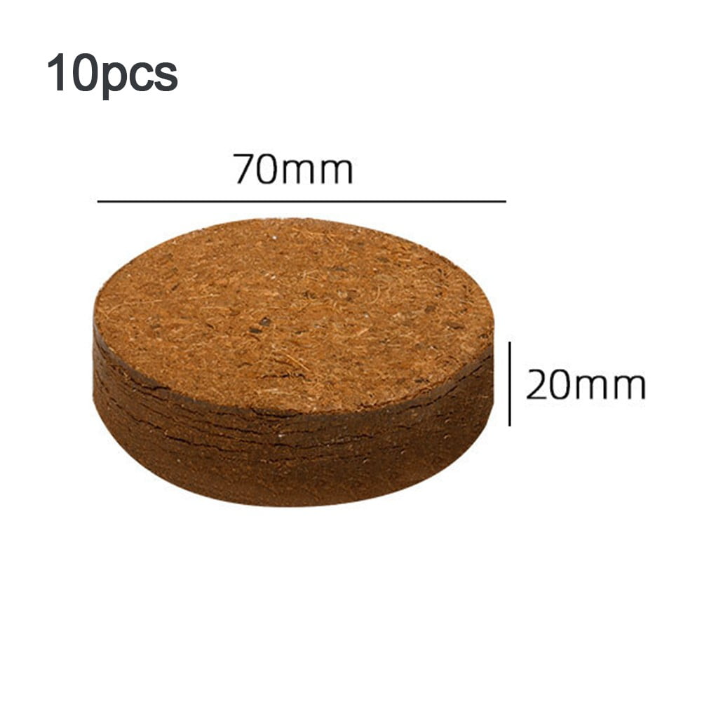 10pcs Potting Soil Coco Coir Pellet Fiber Indoor Herb Nursery Plant ...