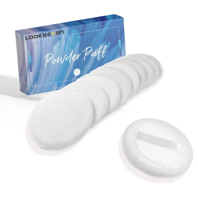 10pcs Powder Puff Cotton Cosmetic Powder Makeup Puffs Pads with Ribbon ...