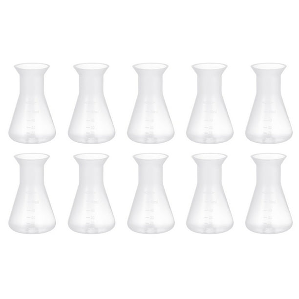 10pcs Professional Erlenmeyer Flask Laboratory Conical Flask Laboratory ...