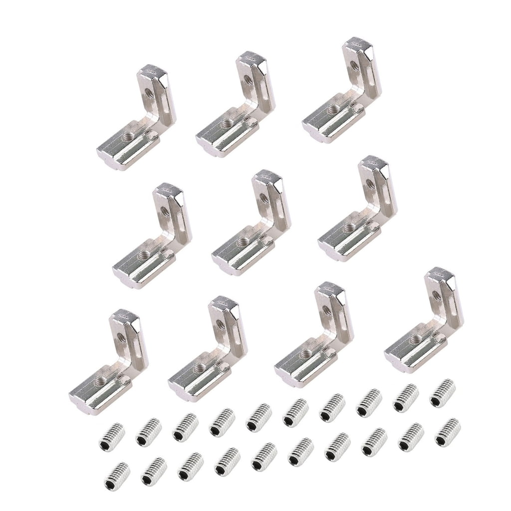 10pcs Profiles L Shape Angle Brackets Inner Corner Connectors 90 Degree ...