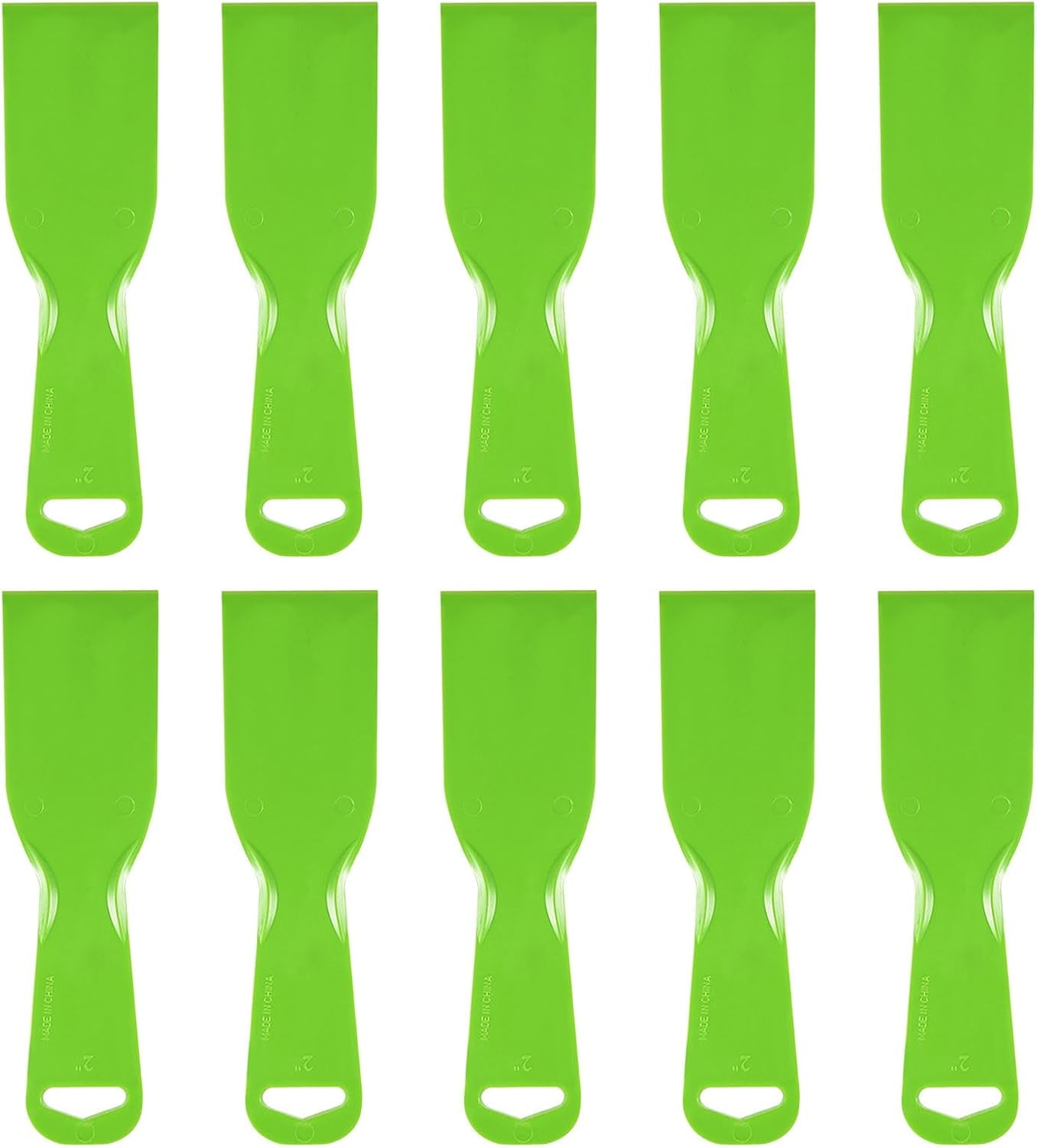 10pcs Putty Scraper 2" Width 3mm Thin Flexible Plastic Putty Knives for ...