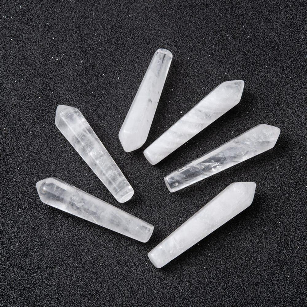10pcs Quartz Pointed Beads Rock No Hole/Undrilled Stones Reiki ...