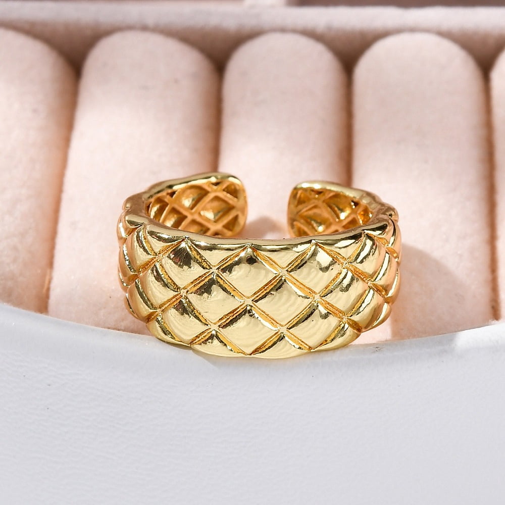 10pcs Rack Plating Brass Open Cuff Finger Rings for Women Long-Lasting ...