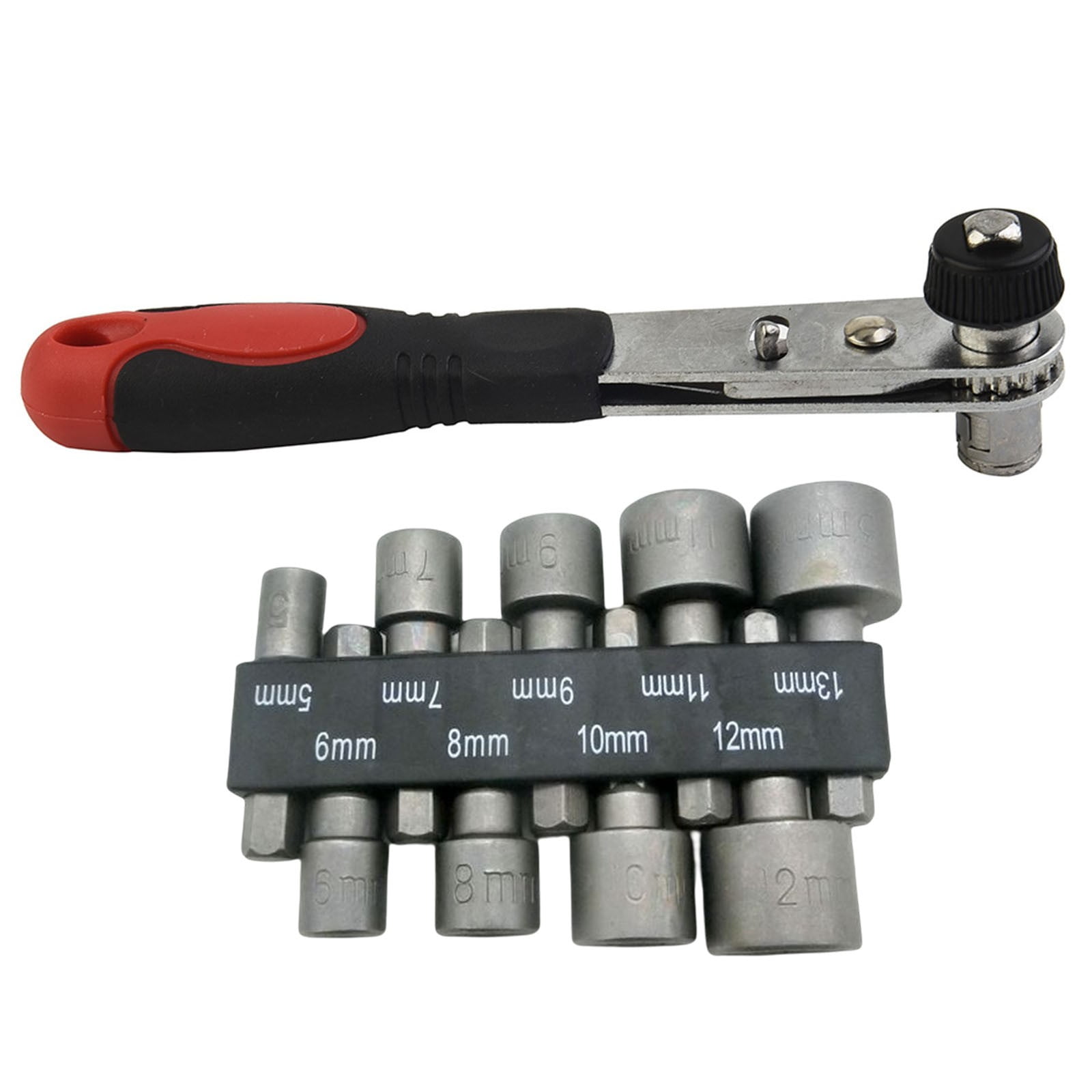 10pcs Ratchet Wrench 5-13mm Power Nut Driver Adapter Pawl Socket ...