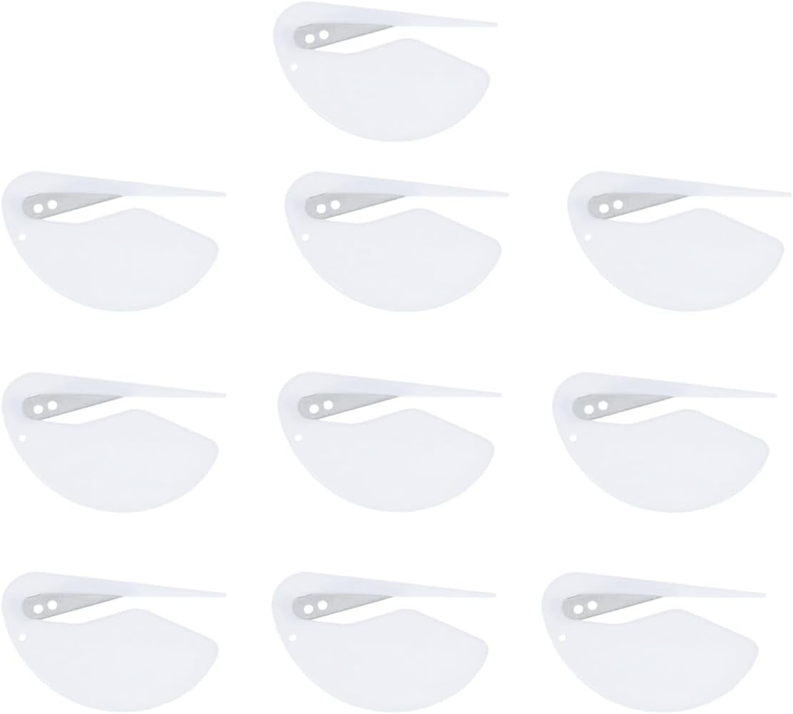 10pcs Razors Blades White Envelopes Plastic Envelope Paper Cut Opener ...