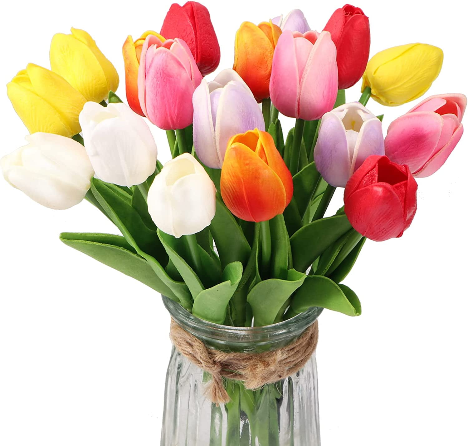 10pcs Real Touch Tulips PU Artificial Flowers, Fake Tulips Flowers for ...