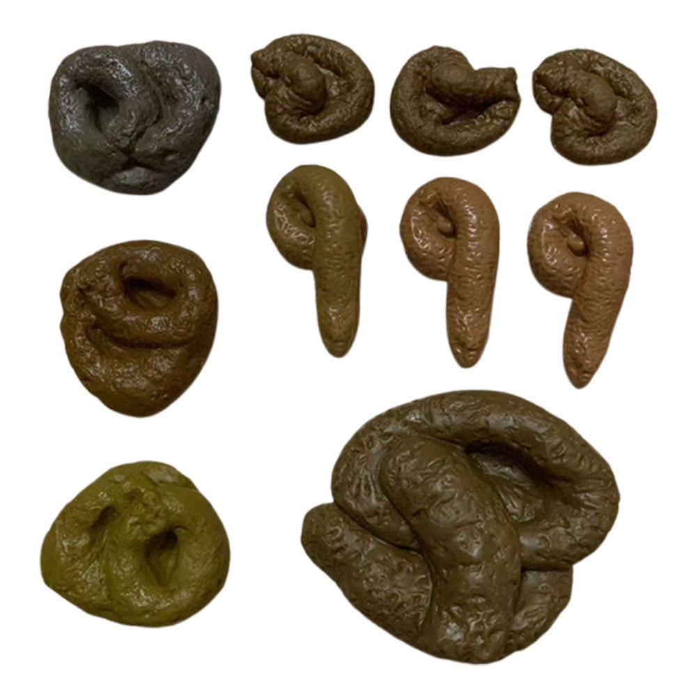 10pcs Realistic Fake Poop Toys For April Fools Day Prank Party Supplies ...