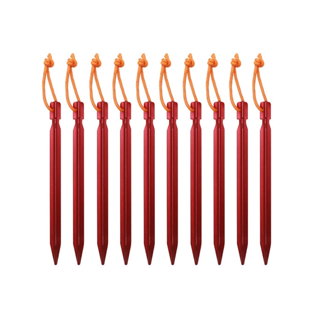 10pcs Reflective Tent Rope Stakes with Pegs for Outdoor Camping, Garden ...