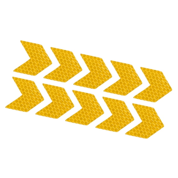 10pcs Reflective Stickers Arrow Shape Safety Tape Reflector Universal ...