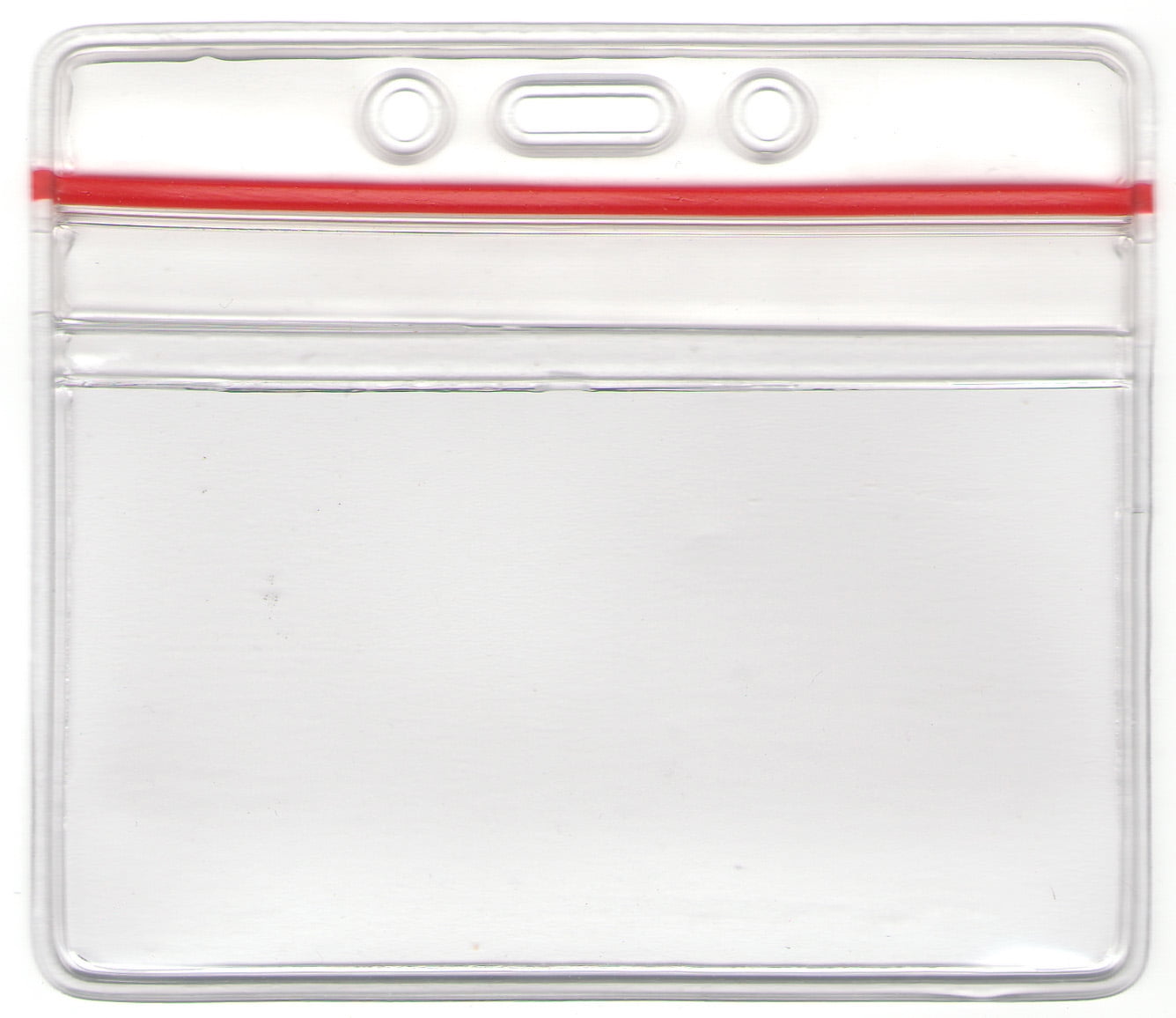 10pcs - Resealable Zip Lock Horizontal Clear Vinyl ID Badge Holder Name ...