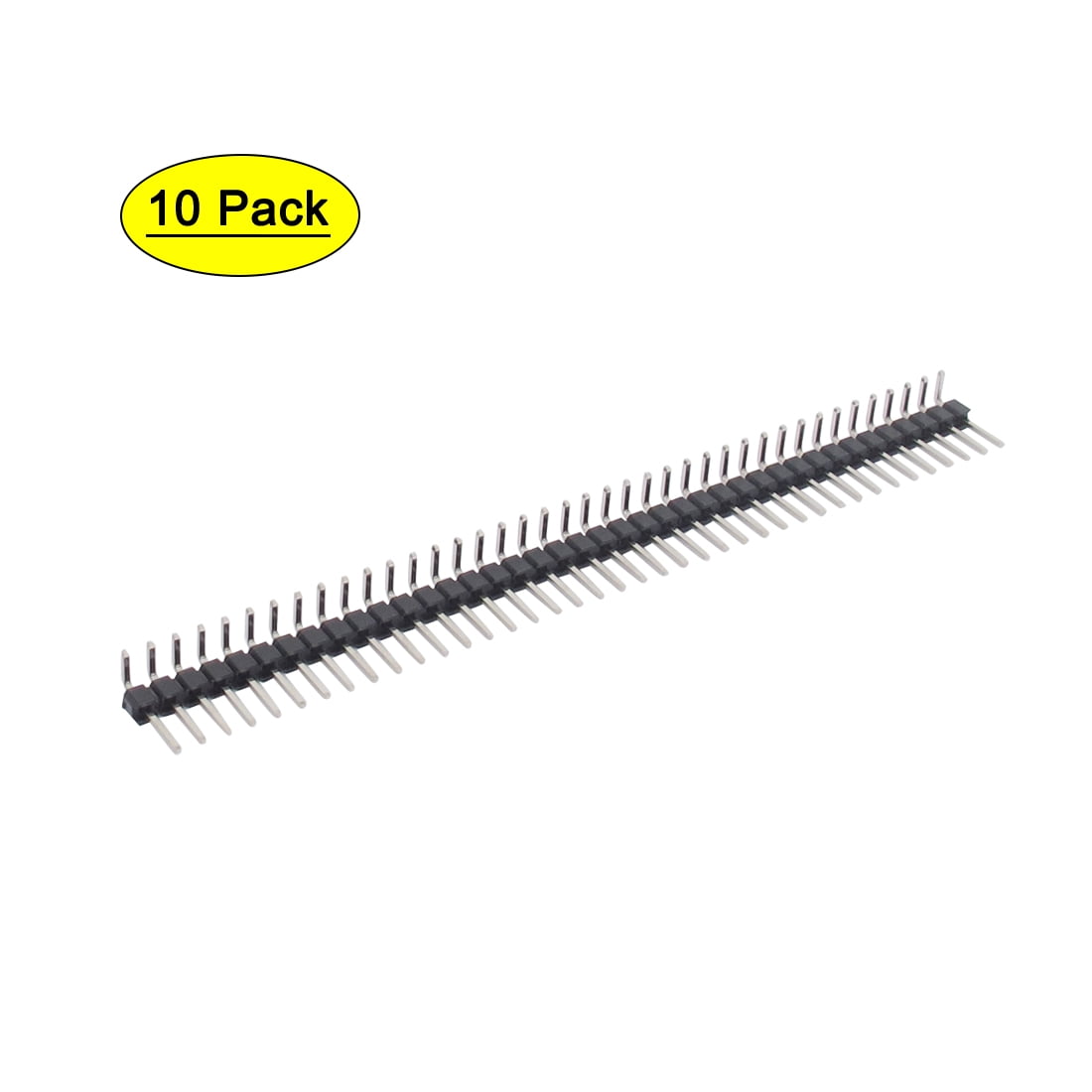 10Pcs Right Angle 40-pin 2.54mm Male Header for Breadboard 1x40 Single ...