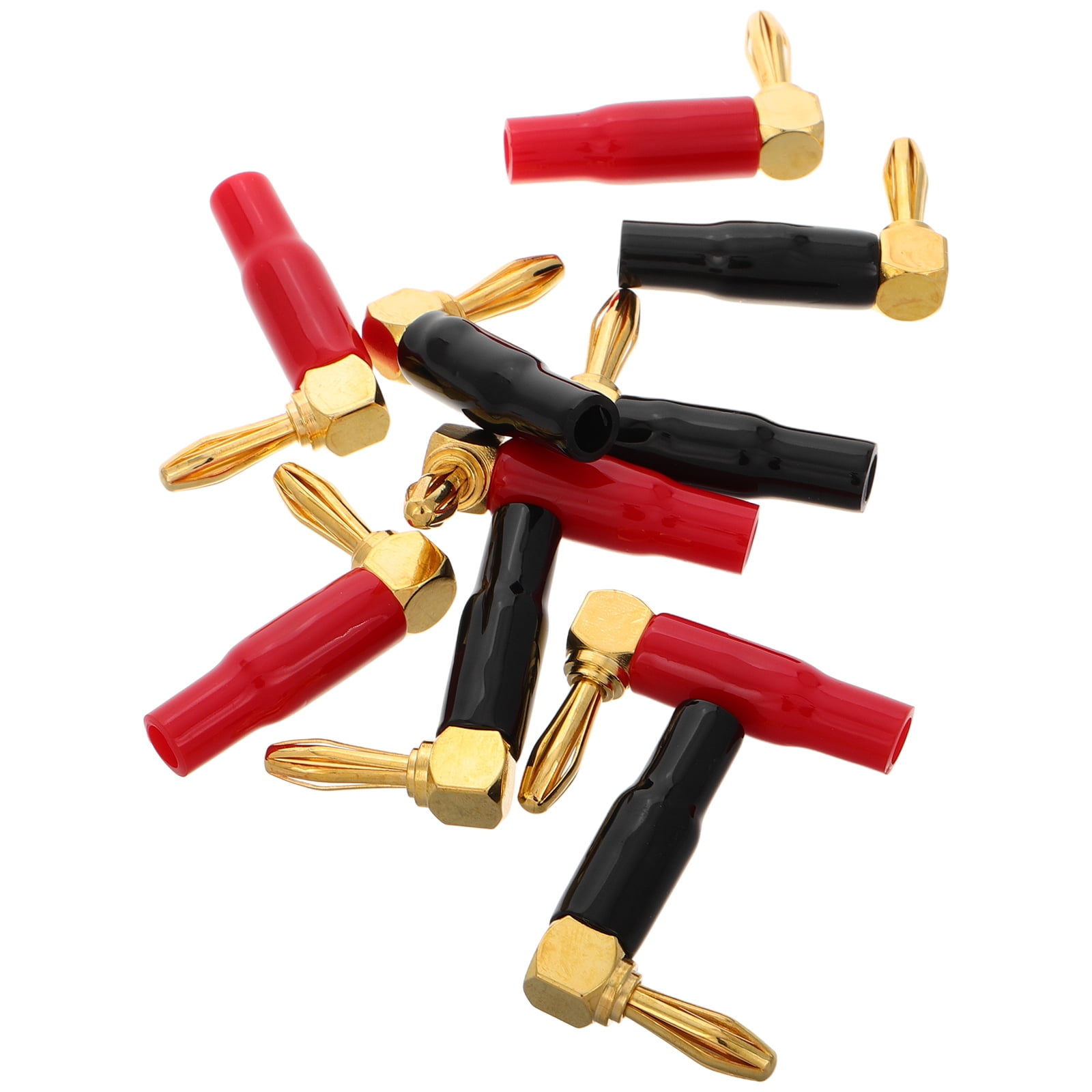 10pcs Right Angle Banana Plugs Convenient Speaker Banana Plugs Angled ...