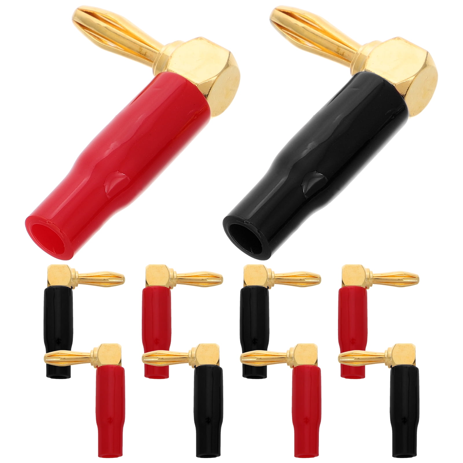 10pcs Right Angle Banana Plugs Convenient Speaker Banana Plugs Angled ...