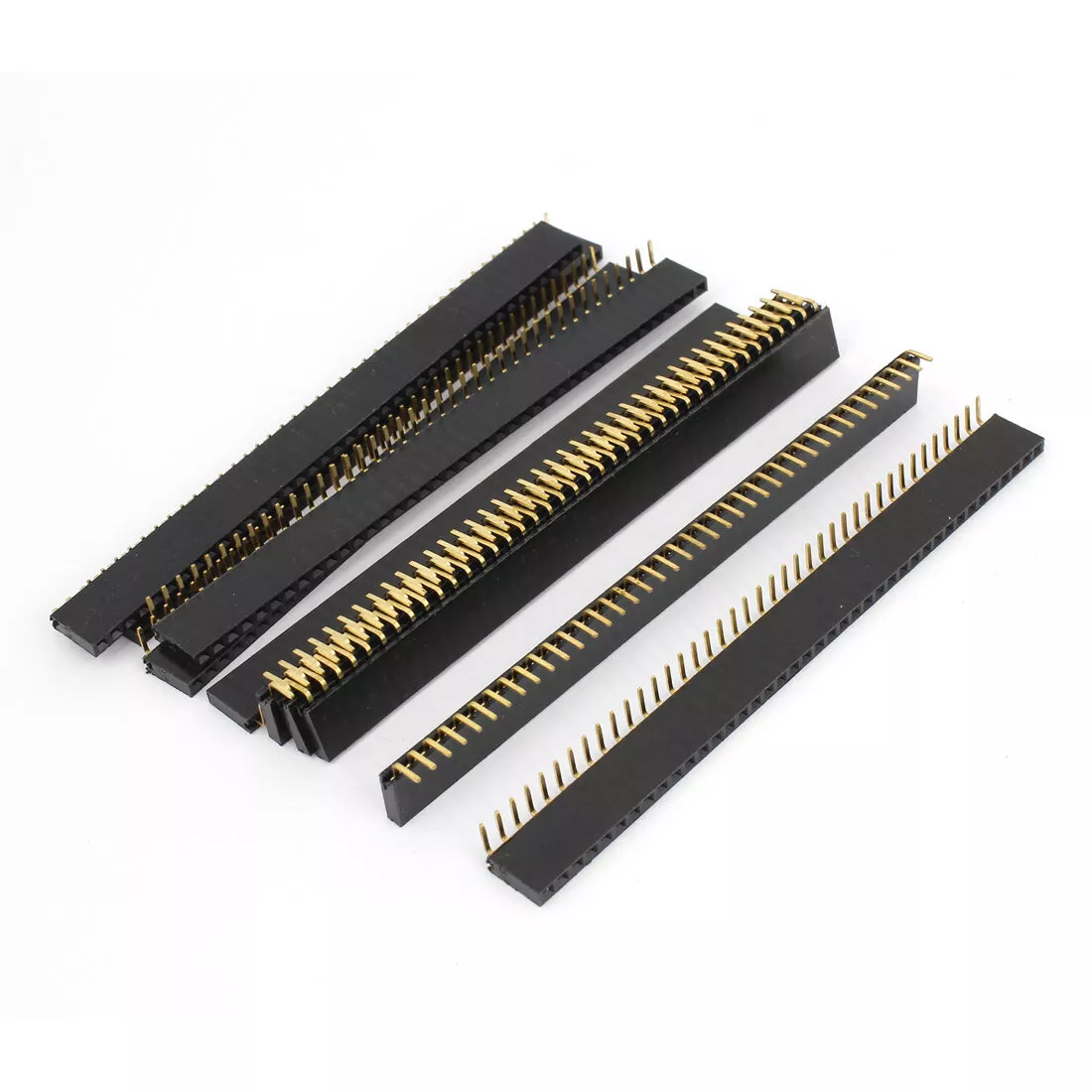 10pcs Right Angle Female PCB Header 40 Way 2.54mm Pitch Connector Black ...