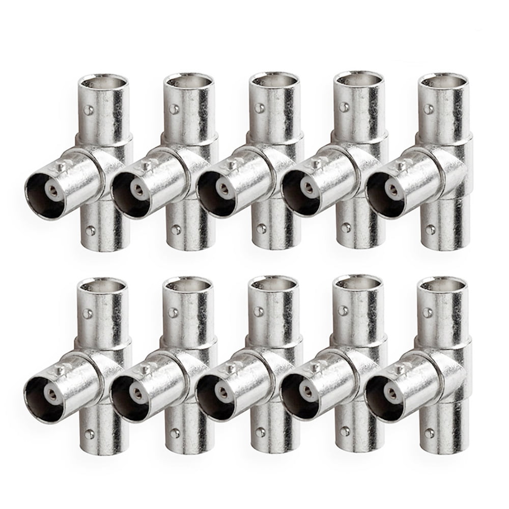 10pcs Right Angle tee security system BNC Connector three male ...