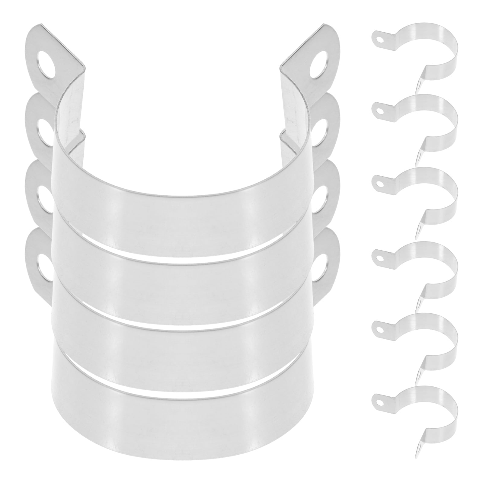 10pcs Rigid Pipes Straps Stainless Steel Two Hole Straps U Brackets ...