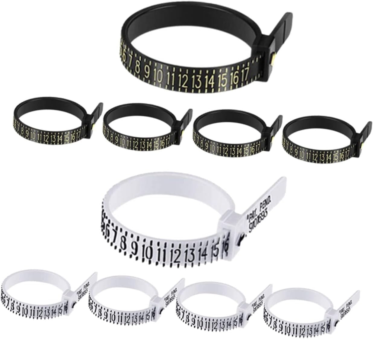 10pcs Ring Circumference Measurement Finger Size Measure Tool Finger ...