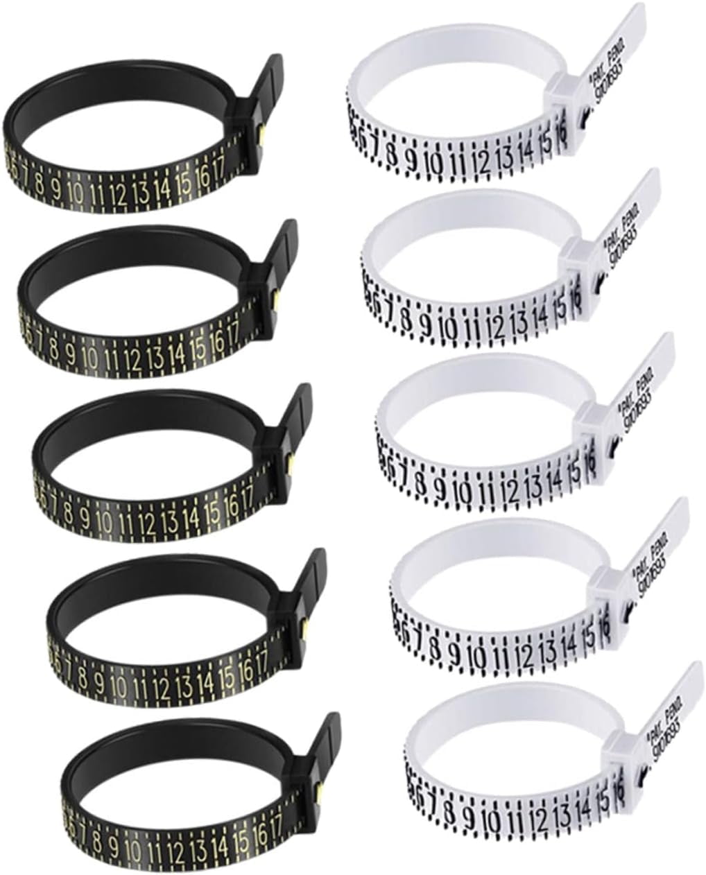 10pcs Ring Circumference Measurement Rings Ring Size Tool Finger Gauge ...