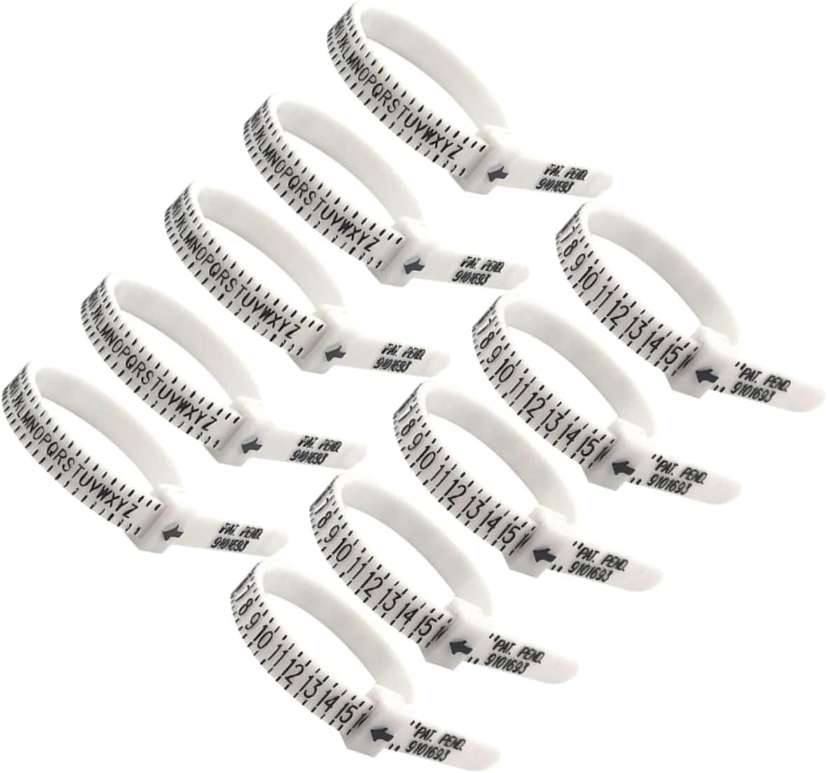 10pcs Ring Measuring Circle Rings Power Supply Tools Finger Ring ...