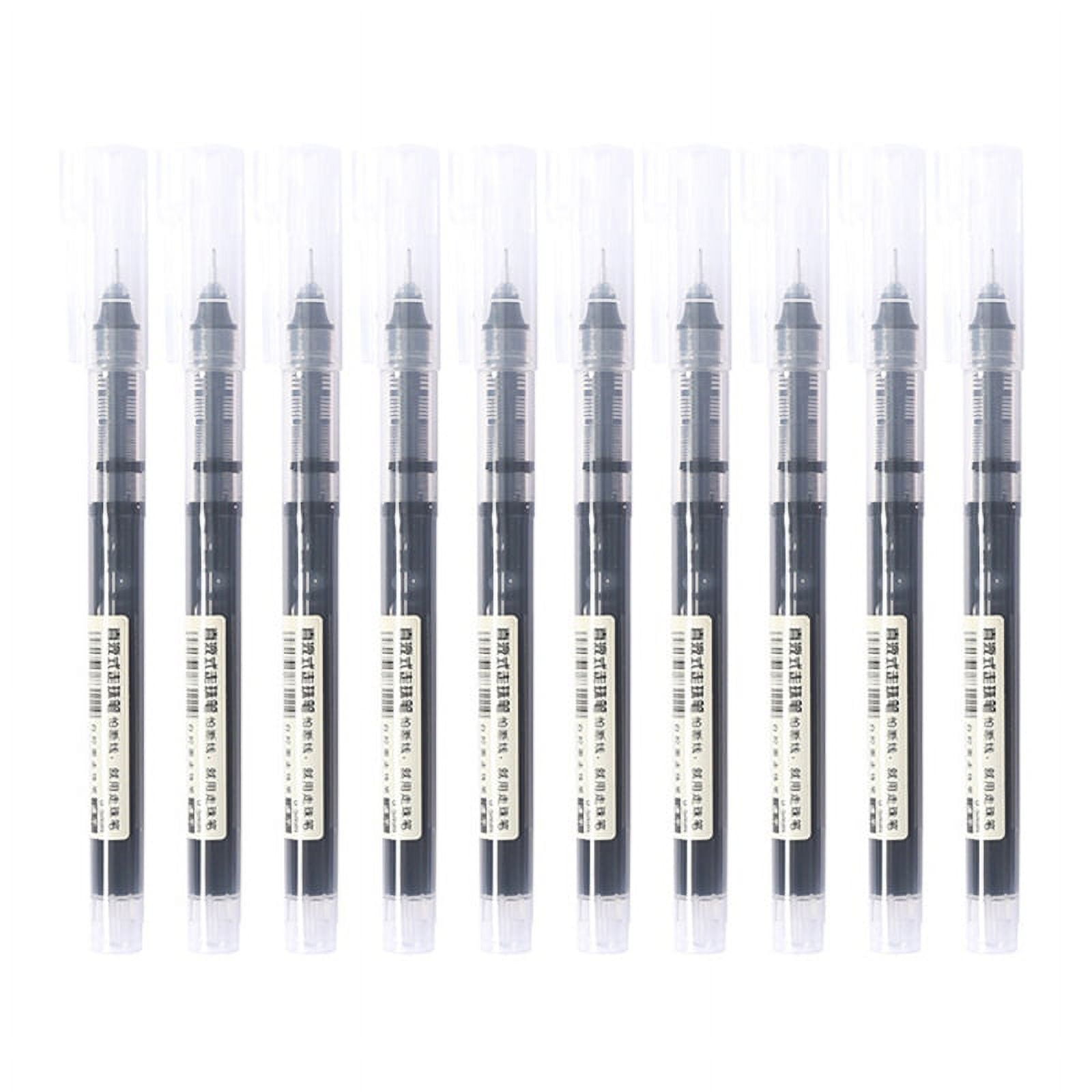 10pcs Rollerball Pen Gel Ink Pen 0.5mm Needle Nib Smooth Writing for ...