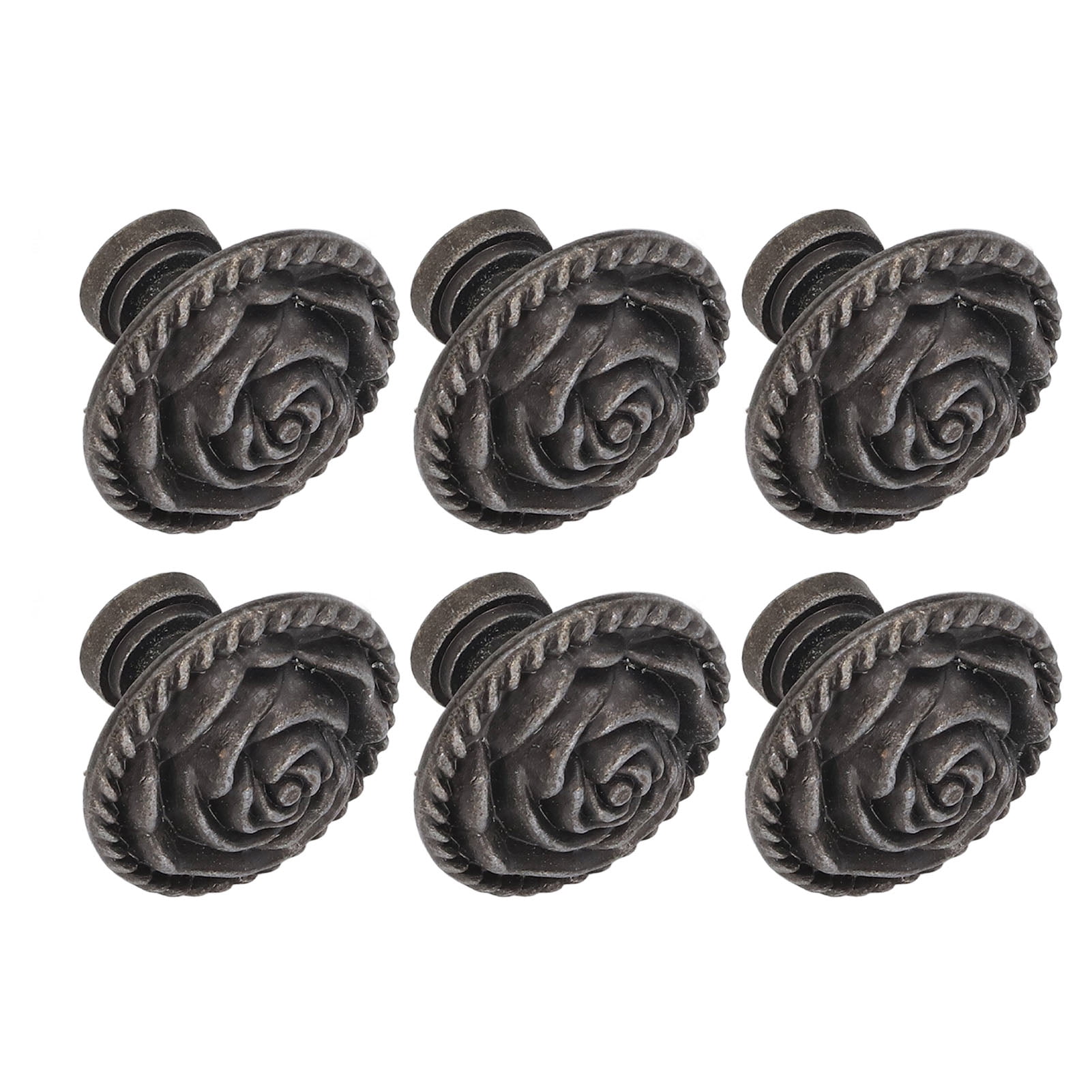 LeiKong 10pcs Rose Cabinet Knobs Antique Elegant Chinese Style Round ...